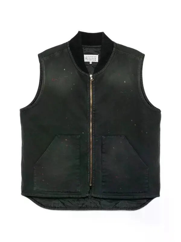 MAISON MARGIELA Paint-splatter Gilet - Grey