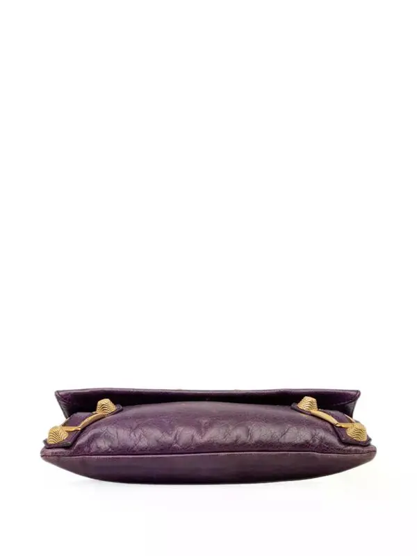 Balenciaga Lambskin Leather Clutch - Purple