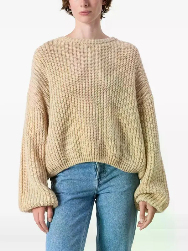 American Vintage Cyrow Ribbed Knit Sweater - Neutrals