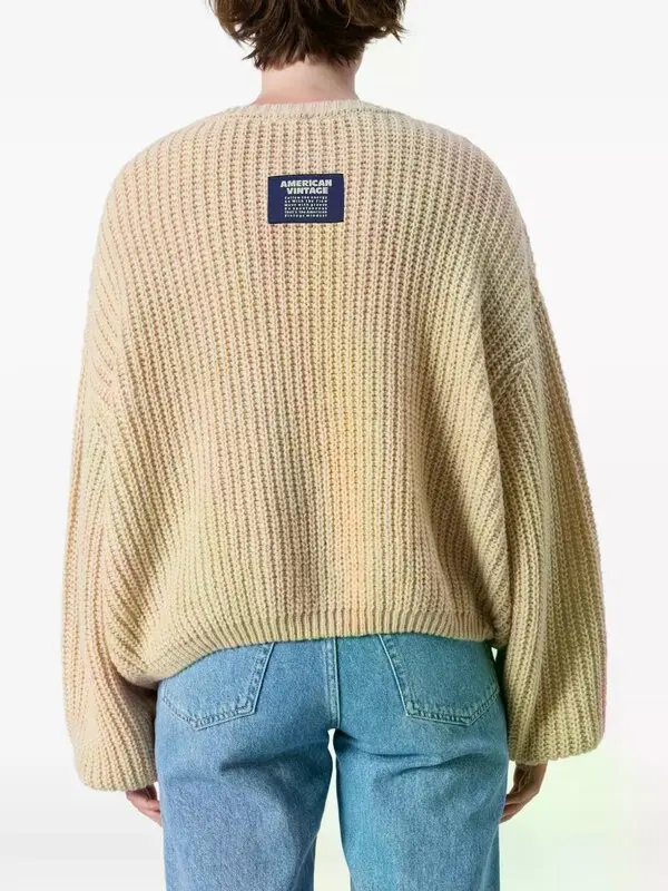 American Vintage Cyrow Ribbed Knit Sweater - Neutrals