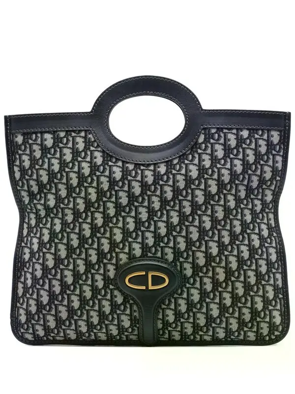 Dior 2019 Oblique Canvas Fold Over Clutch Bag
