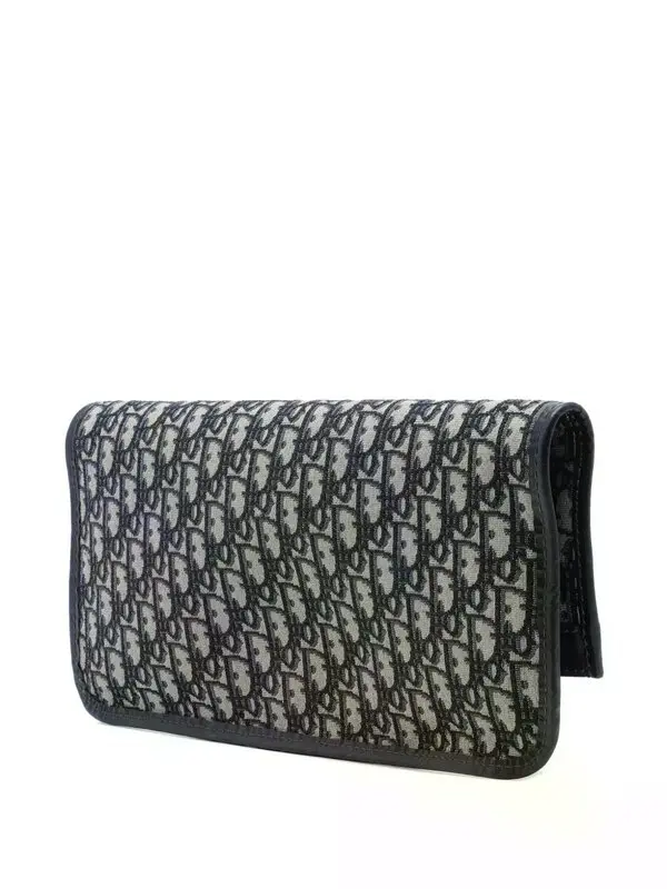 Dior 2019 Oblique Canvas Fold Over Clutch Bag