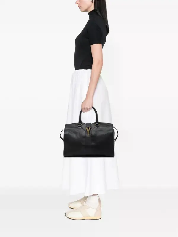 Saint Laurent 2000-2026 Large Leather Cabas Chyc Satchel