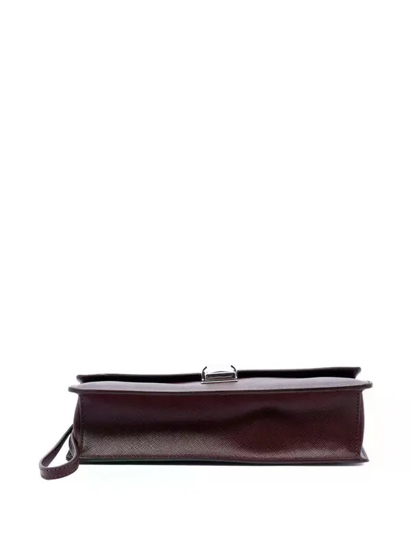 Prada 2000-2013 Saffiano Push Lock Clutch Bag