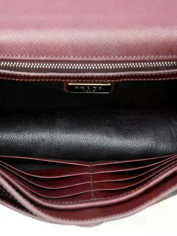 Prada 2000-2013 Saffiano Push Lock Clutch Bag