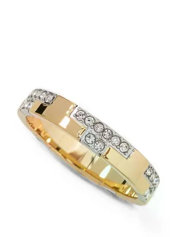 TRUSSARDI Crystal-embellished Band Ring - Gold