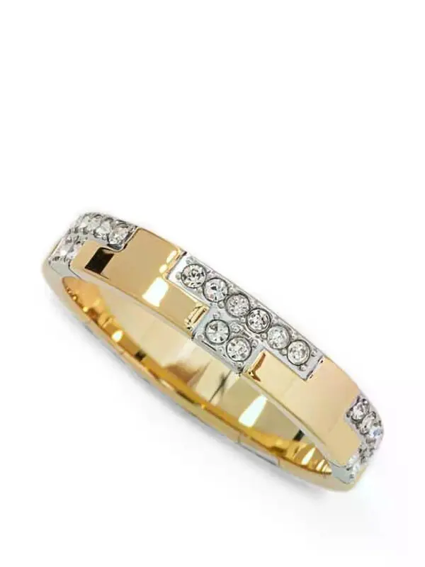 TRUSSARDI Crystal-embellished Band Ring - Gold