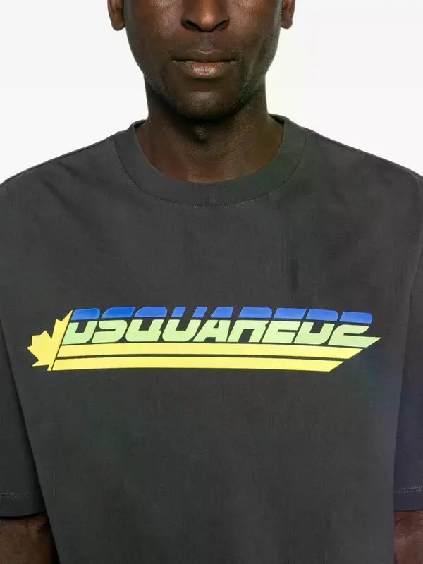 Dsquared2 Logo-print Cotton T-shirt - Grey