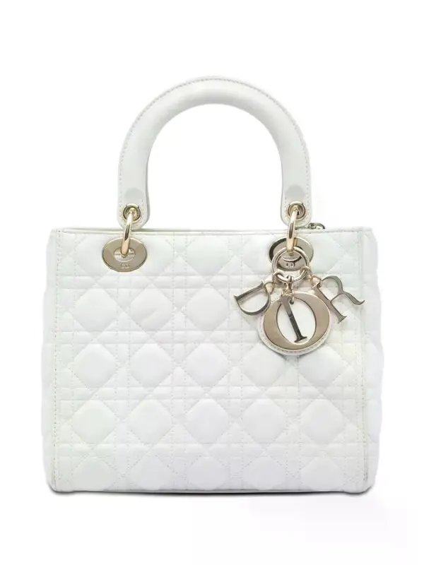 Dior 2017 Medium Lambskin Cannage Lady Satchel