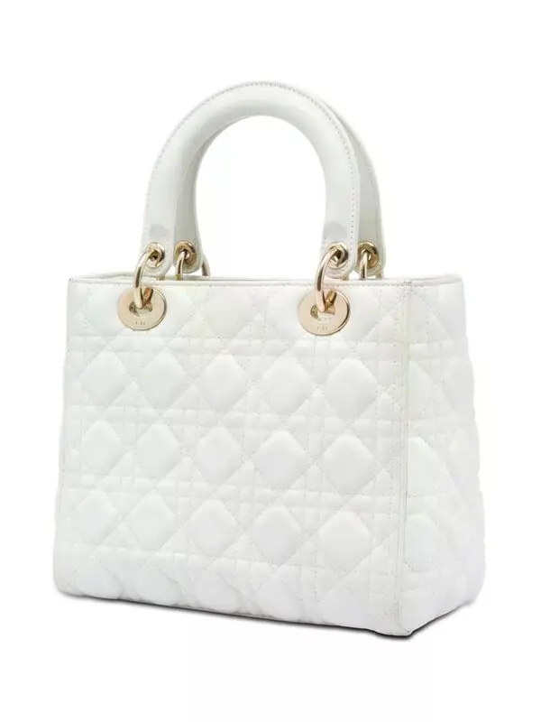 Dior 2017 Medium Lambskin Cannage Lady Satchel