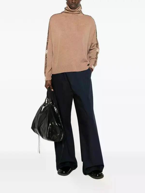 KUJTEN Thea Snow Whipstitch-trim Sweater