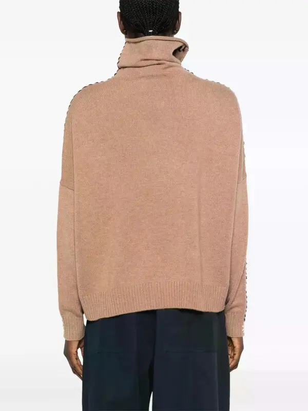 KUJTEN Thea Snow Whipstitch-trim Sweater
