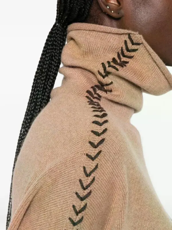 KUJTEN Thea Snow Whipstitch-trim Sweater