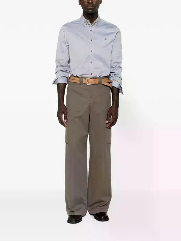 VIVIENNE WESTWOOD Orb-embroidered Button-down Shirt