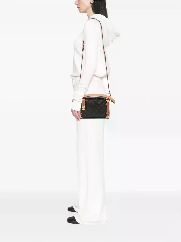 LOUIS VUITTON Monogram Side Trunk Mm Satchel - Brown