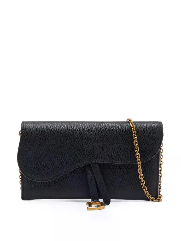 Dior 2018 Saddle Chain-strap Cross Body Bag - Black