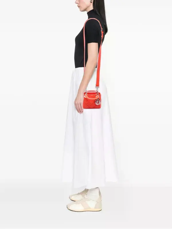 Dior 2015 Micro Lambskin Cannage Lady Satchel