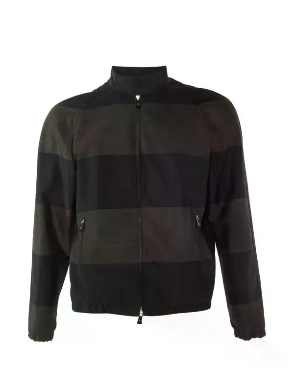 Emporio Armani Striped Zip-up Jacket
