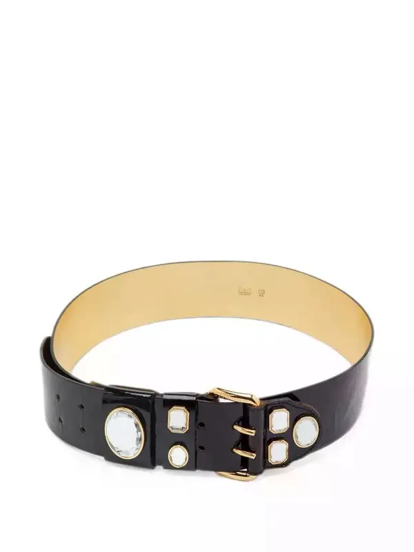 Dolce & Gabbana Crystal-embellished Leather Belt