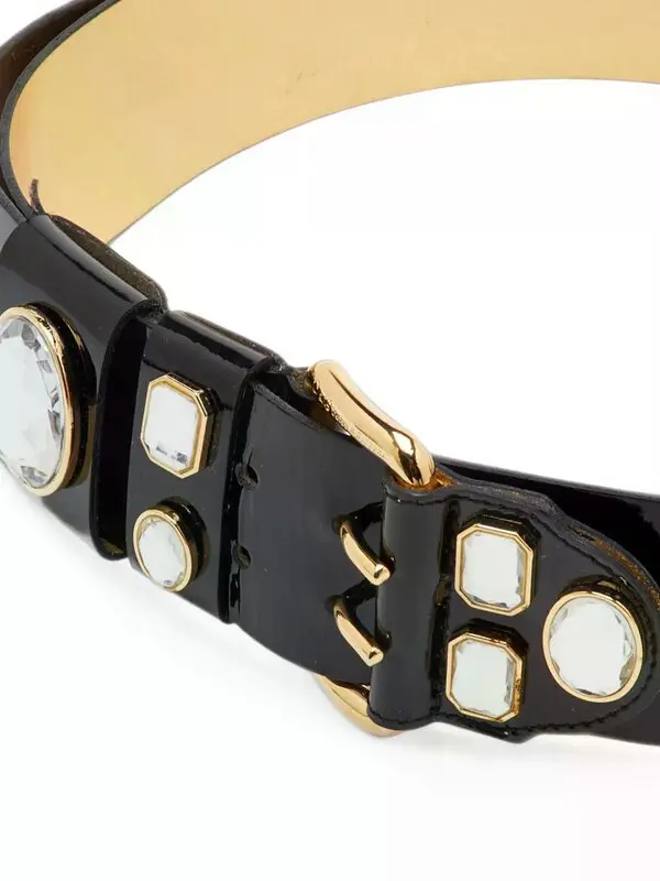 Dolce & Gabbana Crystal-embellished Leather Belt
