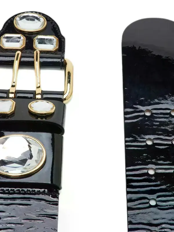 Dolce & Gabbana Crystal-embellished Leather Belt