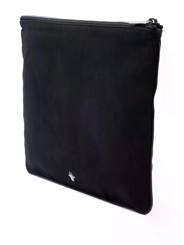 Dior 2018 Nylon Patch Embellished Zip Clutch Bag