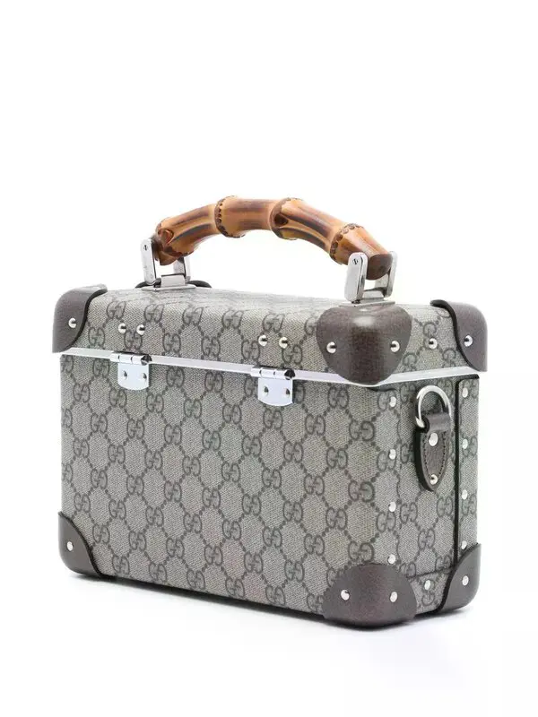 Gucci 2000-2015 Gg Supreme Bamboo Vanity Bag Satchel