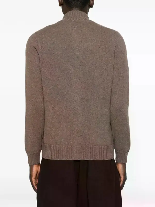 GRAN SASSO Button-up Funnel-neck Cardigan