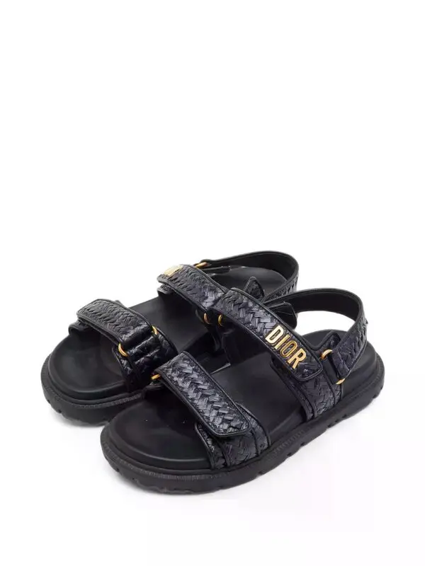 Dior Dioract Raffia Sandals