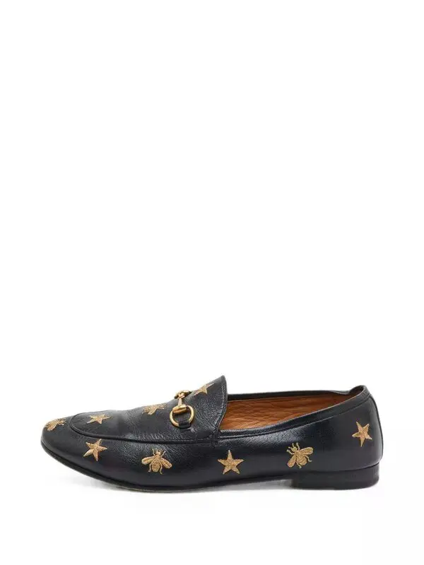 Gucci Horsebit Embroidered Loafers