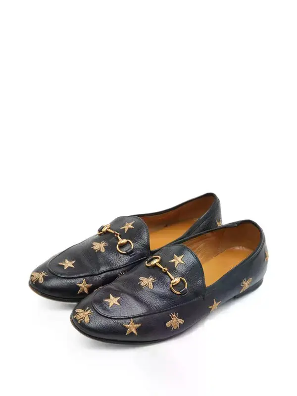 Gucci Horsebit Embroidered Loafers