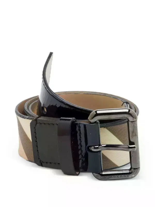 Burberry Nova Check Buckle Belt - Neutrals