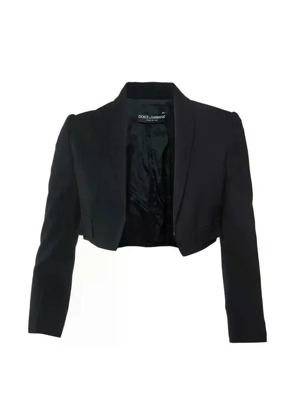 Dolce & Gabbana Open-front Cropped Jacket - Black