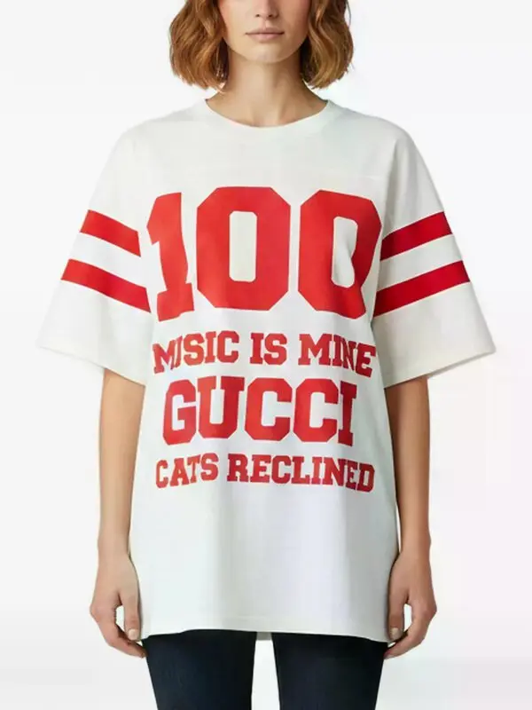 Gucci 100 Slogan-print T-shirt