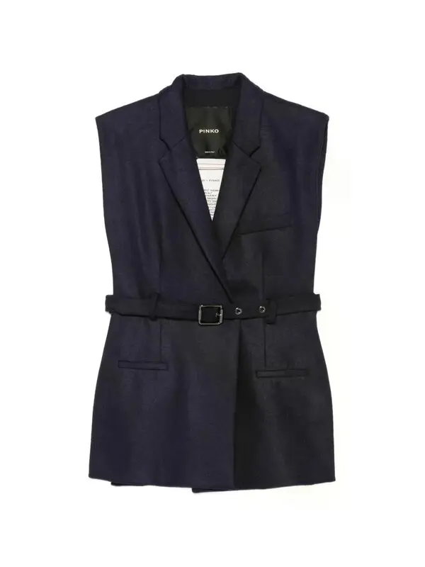 Pinko Belted Sleeveless Jacket