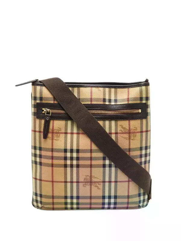 Burberry Haymarket Check Crossbody Bag - Neutrals
