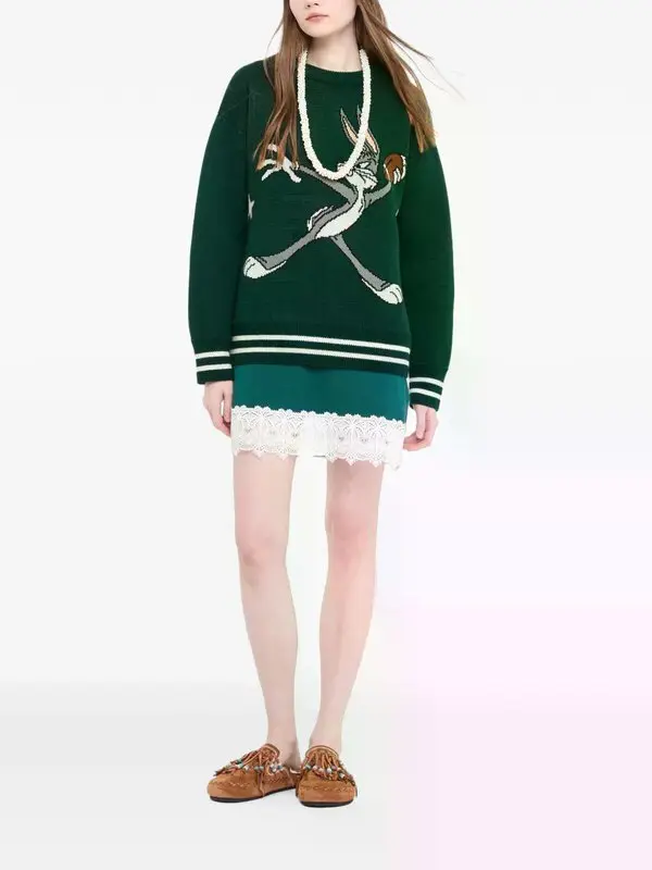 Alanui X Looney Tunes Bugs Bunny Wool Jacquard Sweater