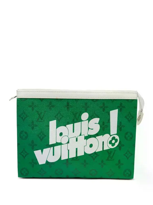 LOUIS VUITTON Voyage Mm Monogram Clutch Bag - Green