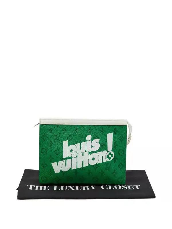 LOUIS VUITTON Voyage Mm Monogram Clutch Bag - Green