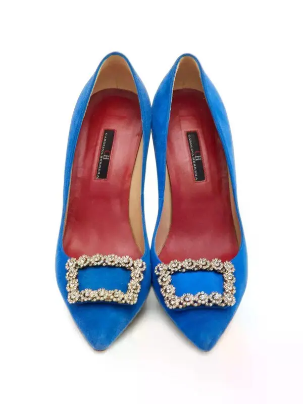 Carolina Herrera Embellished Buckle Pointed-toe Pumps