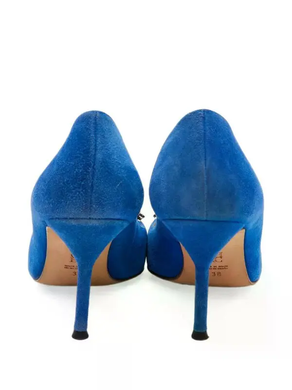 Carolina Herrera Embellished Buckle Pointed-toe Pumps