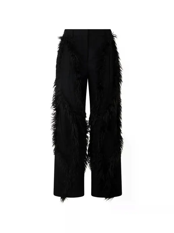 Alberta Ferretti Wide-leg Trousers With Frayed Detailing