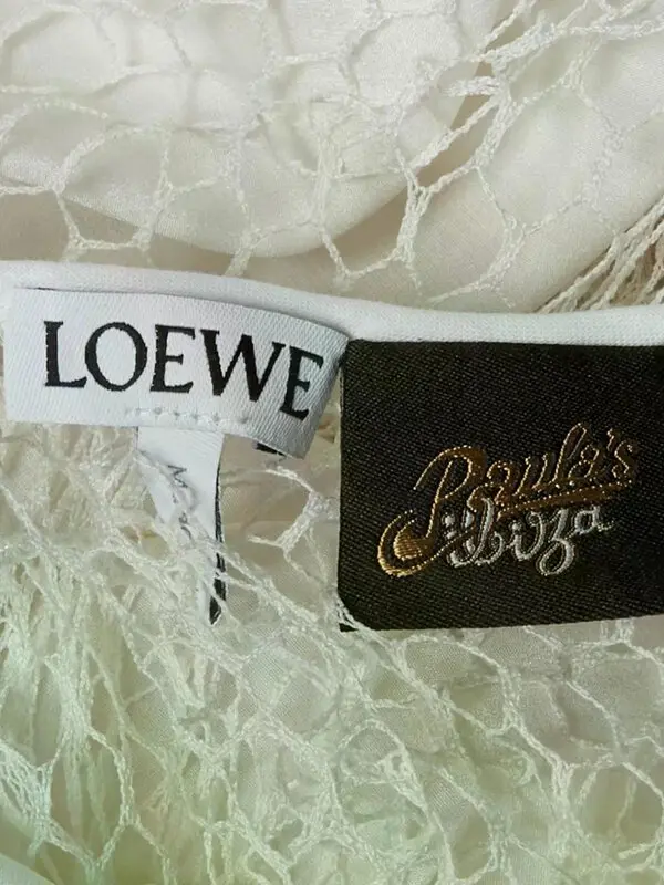 Loewe X Paula's Ibiza Satin-fishnet Maxi Dress