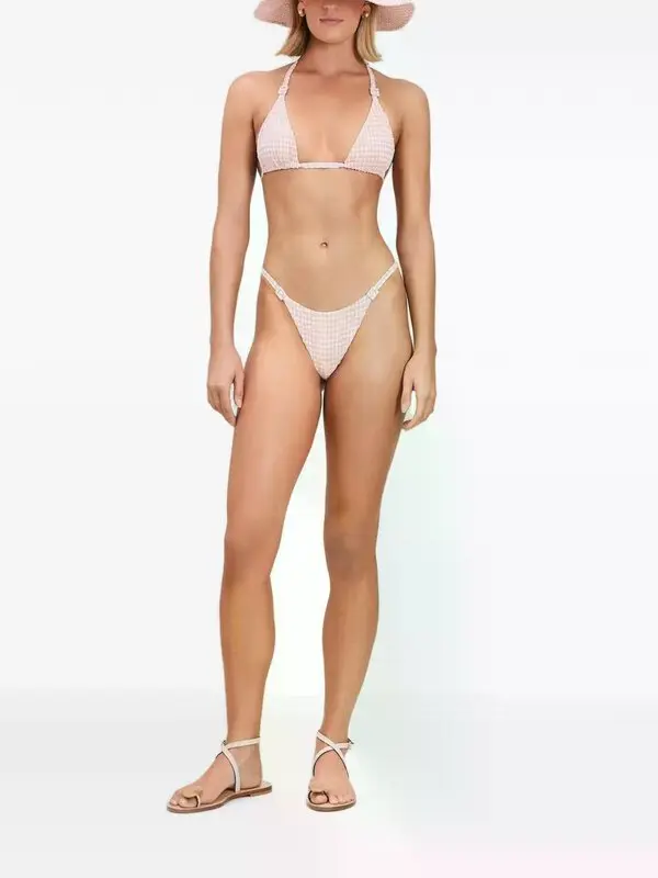 Devon Windsor Jodi Gingham-check Bikini Bottoms