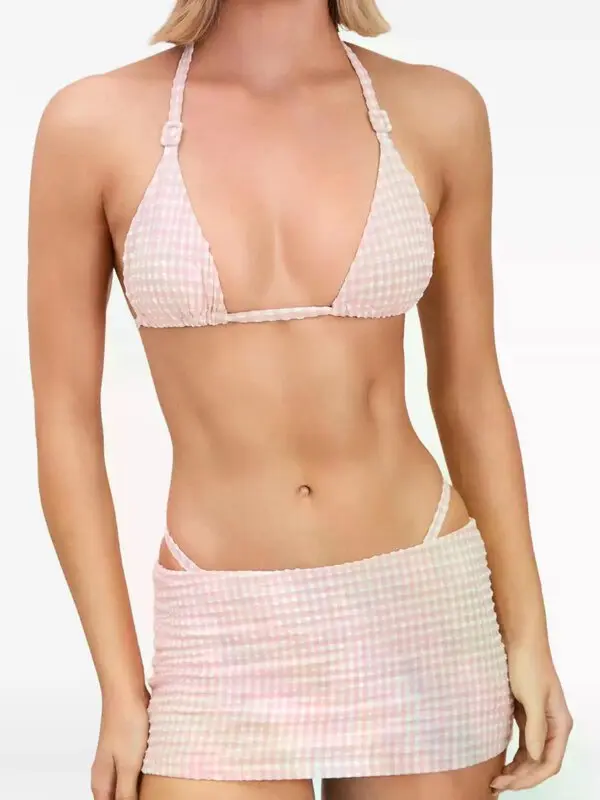 Devon Windsor Jodi Gingham-check Bikini Bottoms