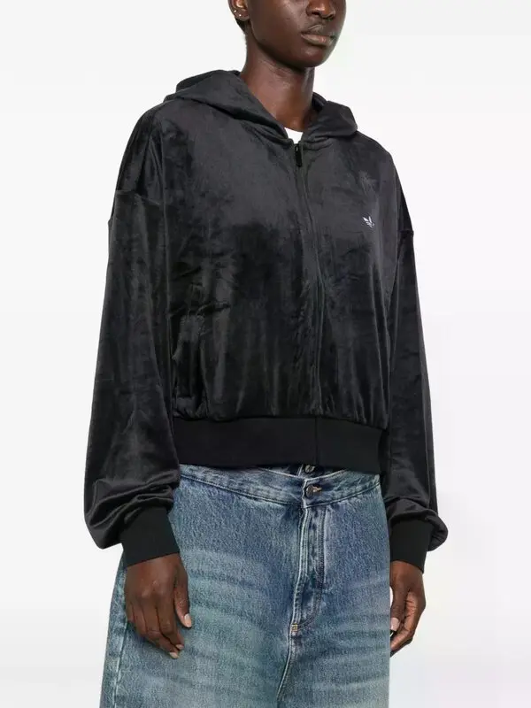 Adidas Velour Zip-up Hoodie