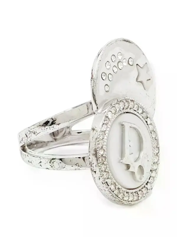 Dior Oblique & Star Crystal-embellished Ring