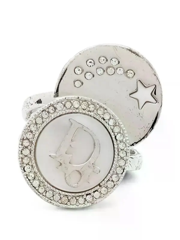 Dior Oblique & Star Crystal-embellished Ring