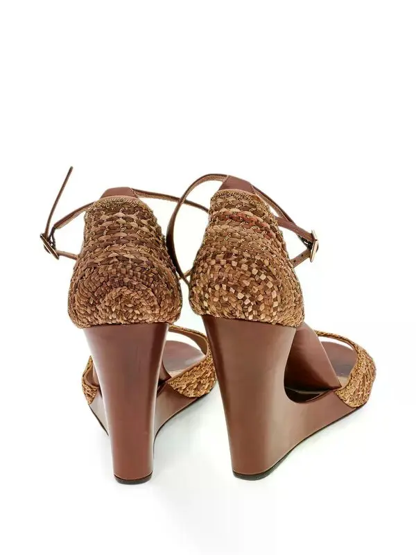 FERRAGAMO Woven Chain-trim Sandals