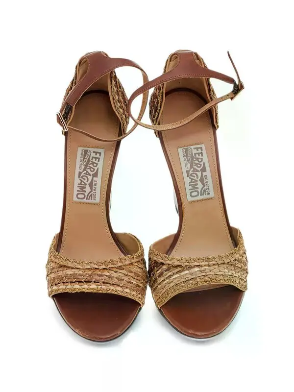 FERRAGAMO Woven Chain-trim Sandals